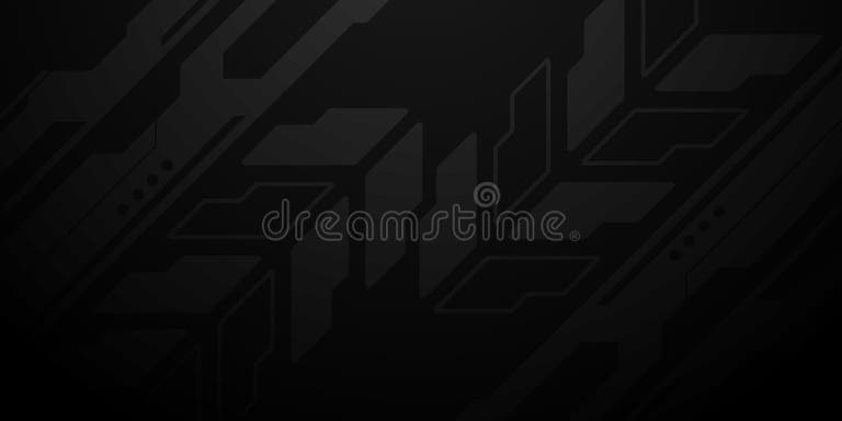 Modern Dark Cybernetic Technology Banner Background Stock Illustration ...