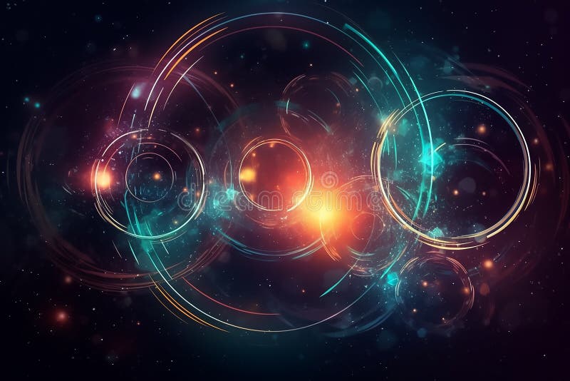 Modern Dark Galaxy Abstract Background. AI Generated Stock Illustration ...