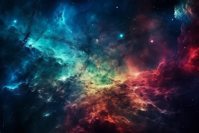 Modern Dark Galaxy Abstract Background. AI Generated Stock Illustration ...