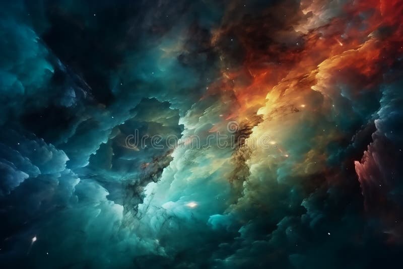 Modern Dark Galaxy Abstract Background. AI Generated Stock Illustration ...