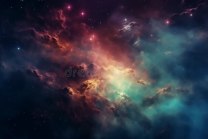 Modern Dark Galaxy Abstract Background. AI Generated Stock Illustration ...