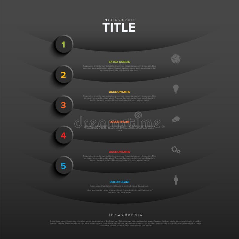 Sleek Modern Five Step Infographic Stock Illustrations – 20 Sleek Modern Five Step Infographic ...