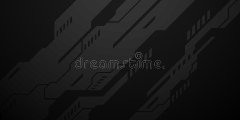 Modern Dark Overlay Cybernetic Technology Banner Background Stock ...