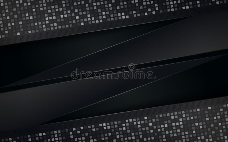Modern Dark Tech Digital Background with Abstract Style and Overlap ...