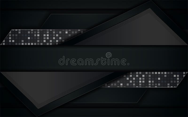 Modern Dark Tech Digital Background with Abstract Style and Overlap ...