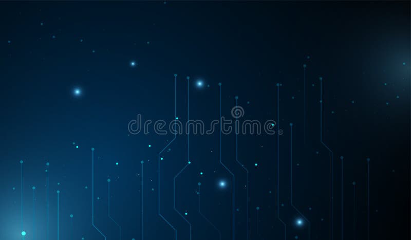 A Modern Dark Technology Futuristic Design with Glowing Blue Circuit ...