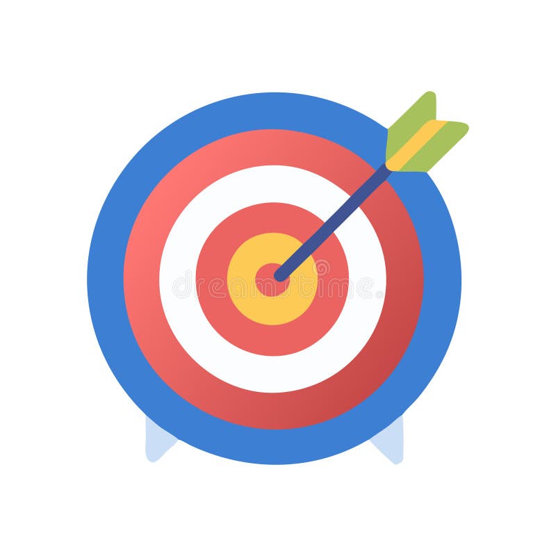 Modern Dartboard Icon for Activity Stock Illustration - Illustration of ...