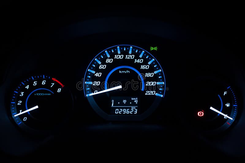 Modern Dashboard ,Car Speedometer and Counter with Dark Mode Stock ...