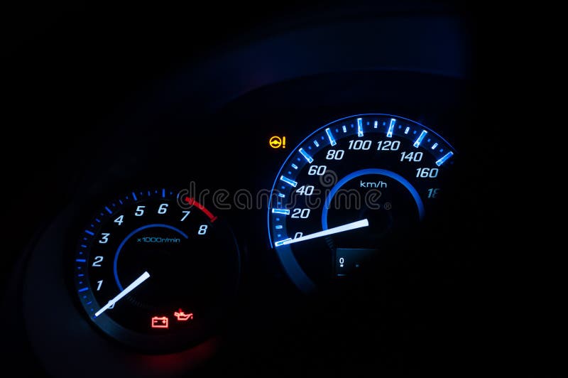 Modern Dashboard ,Car Speedometer and Counter with Dark Mode Stock ...