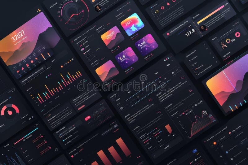 Modern Dashboard Design Stock Illustrations – 89,801 Modern Dashboard ...