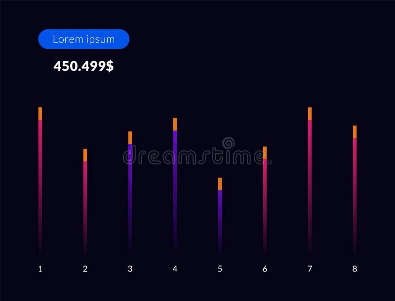 Modern Dashboard Infographic. Data Visualization Pie Chart, Workflow ...