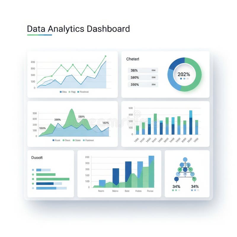Modern Data Analytics Dashboard Displaying Financial Performance Trends ...