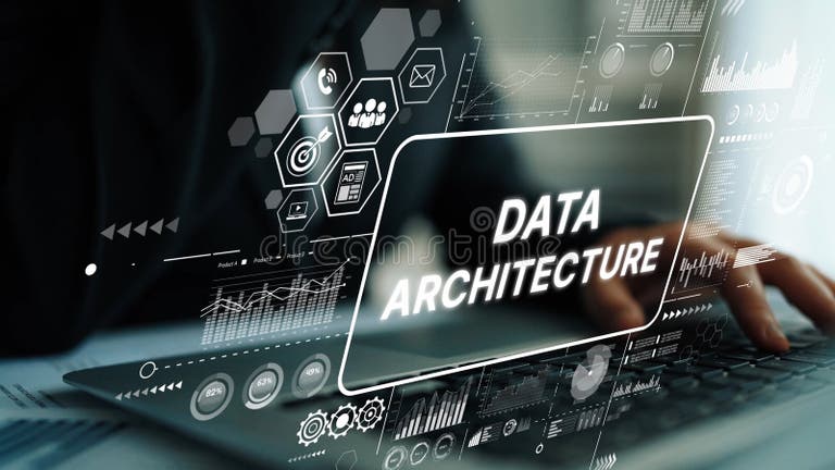 Modern Data Architecture Concept with User Interacting with Innovative ...