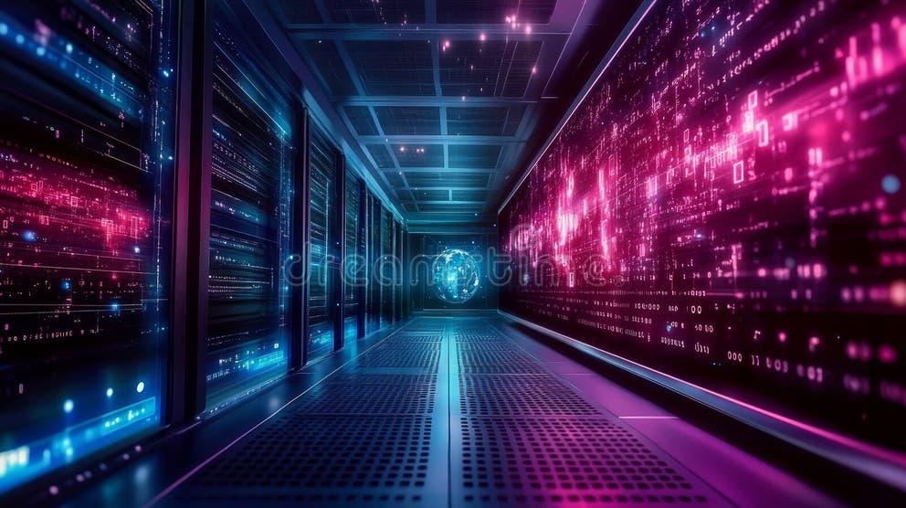 Modern Data Center with Advanced Servers, Storage Solutions, and ...