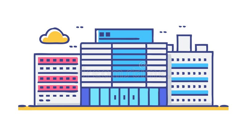 Modern Data Center Building, Secure it Infrastructure, Server Farm. Vector Design Generative AI ...