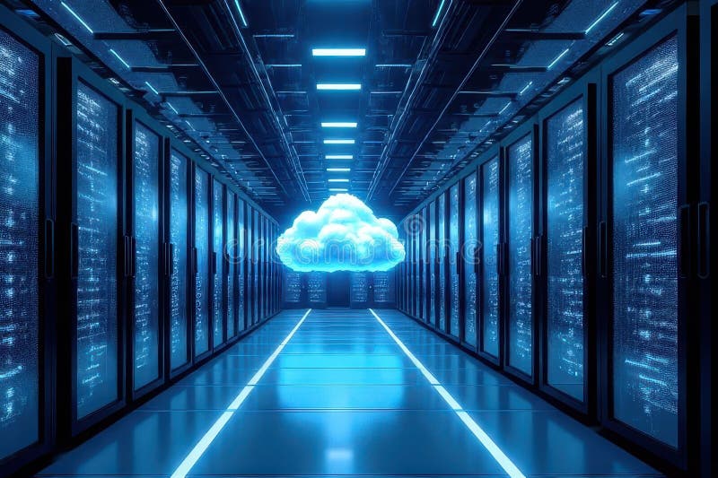 Modern Data Center with Cloud Computing Infrastructure Stock ...