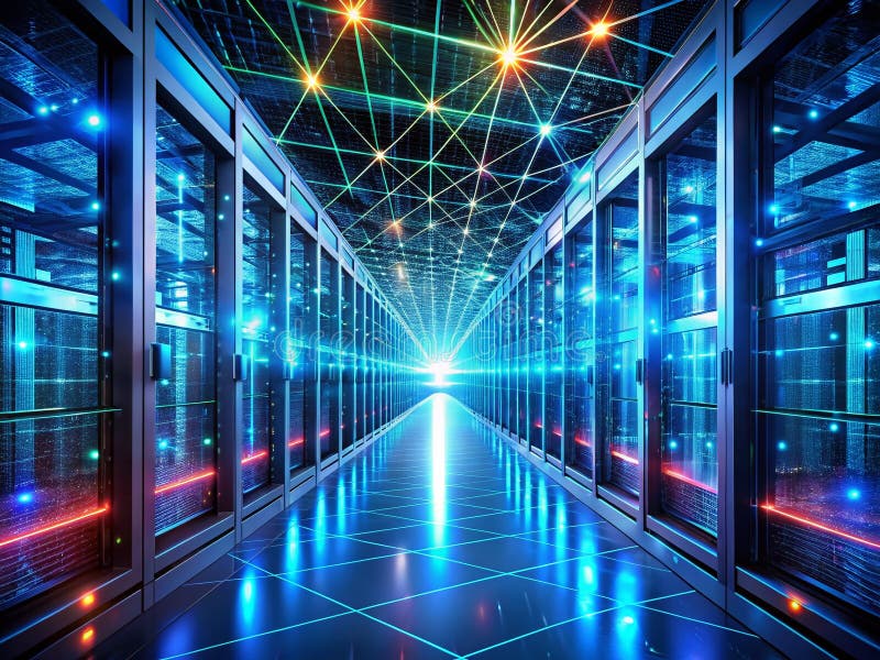 Modern Data Center Design for HighPerformance Computing and Big Data Analysis Isometric ...