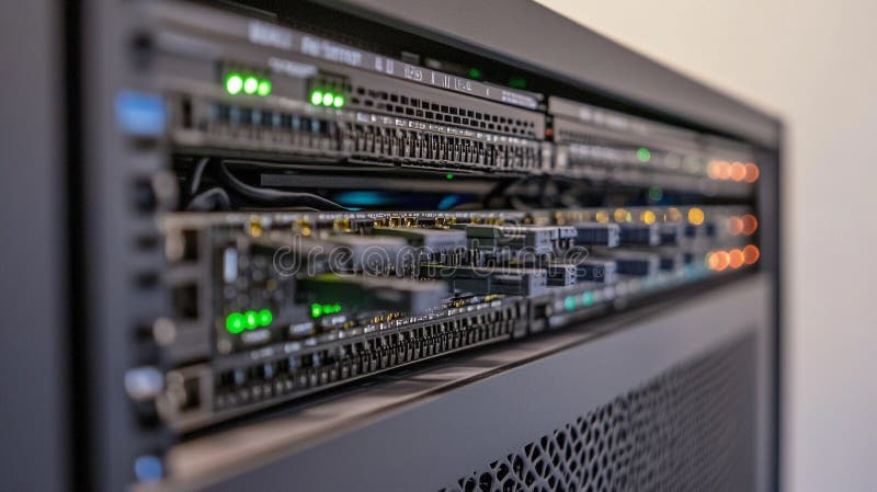 Modern Data Center Equipment with Active Network Switches and ...