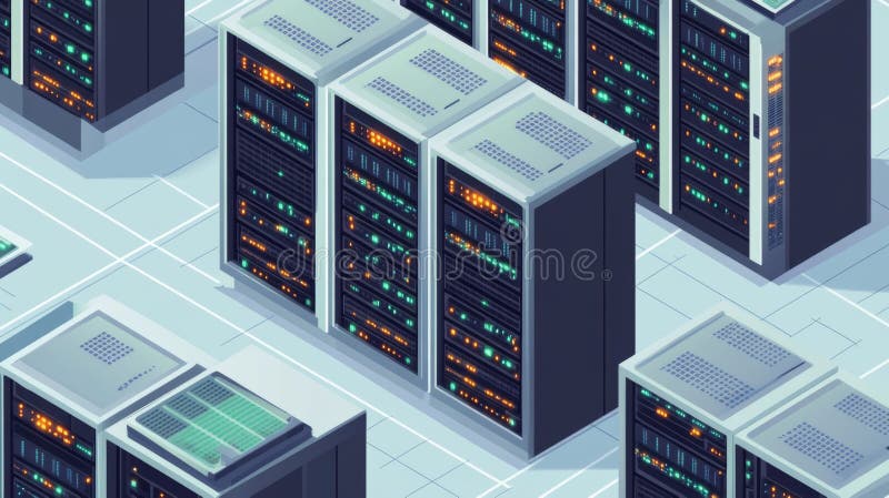 Modern Data Center Filled with Multiple Servers Operating Efficiently ... Modern Data Center Filled with Multiple Servers Operating Efficiently ...