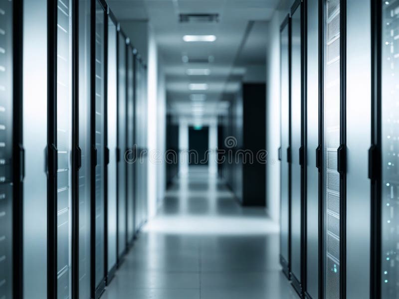 Modern Data Center Server Racks Blue Tones Stock Photos - Free ...