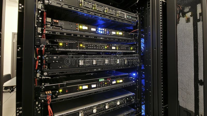Modern Data Center High-powered Server Rack with Led Indicators for ...
