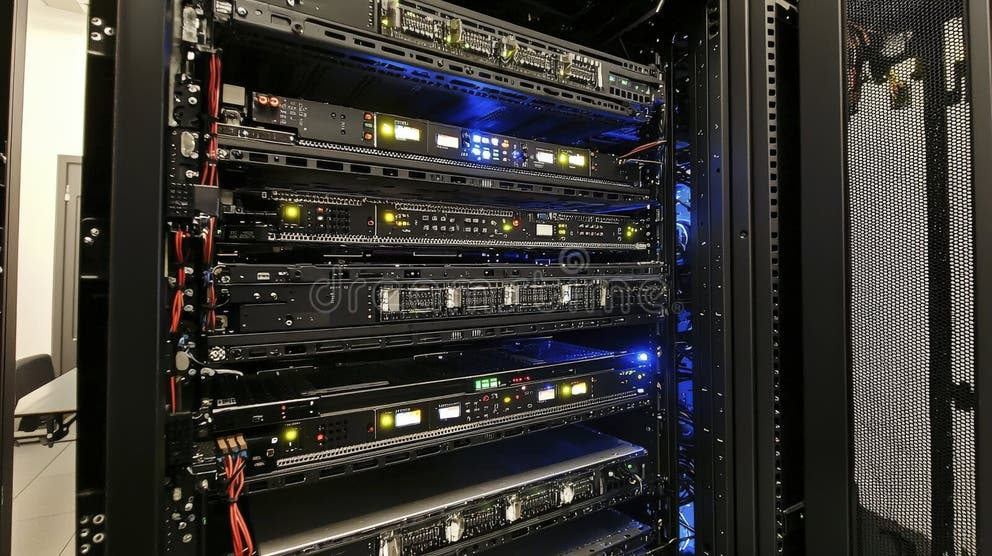 Modern Data Center High-powered Server Rack with Led Indicators for ...