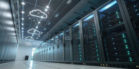 Modern Data Center Infrastructure with Cloud Computing Visualization ...