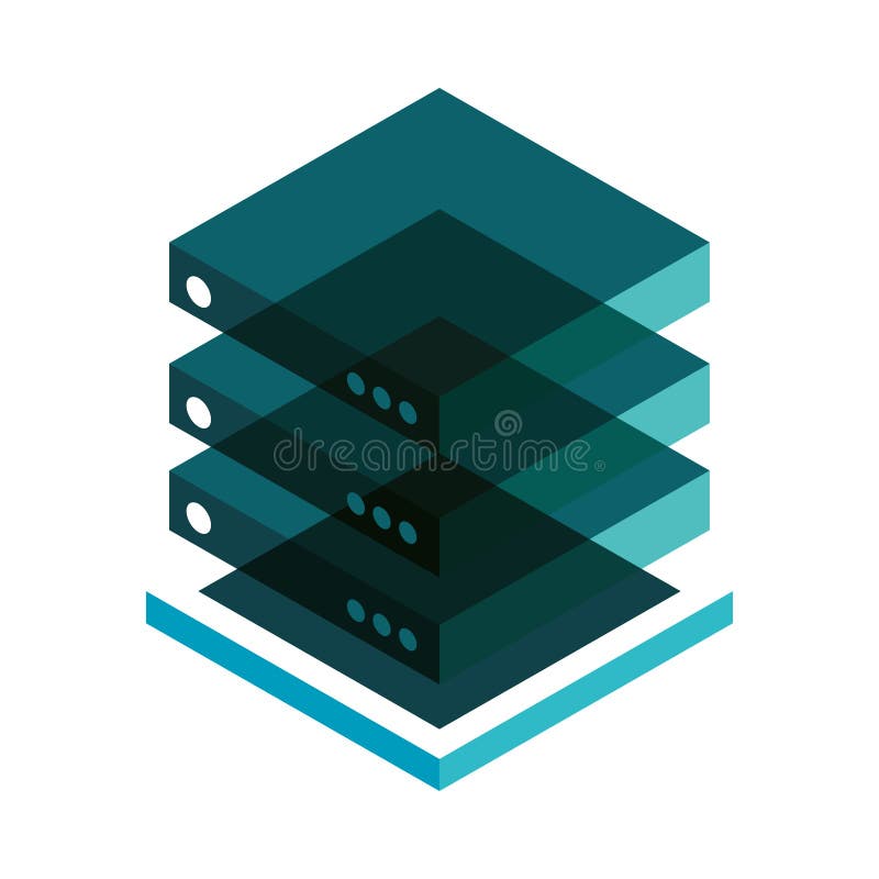 Modern data center stock vector. Illustration of isolation - 233003719