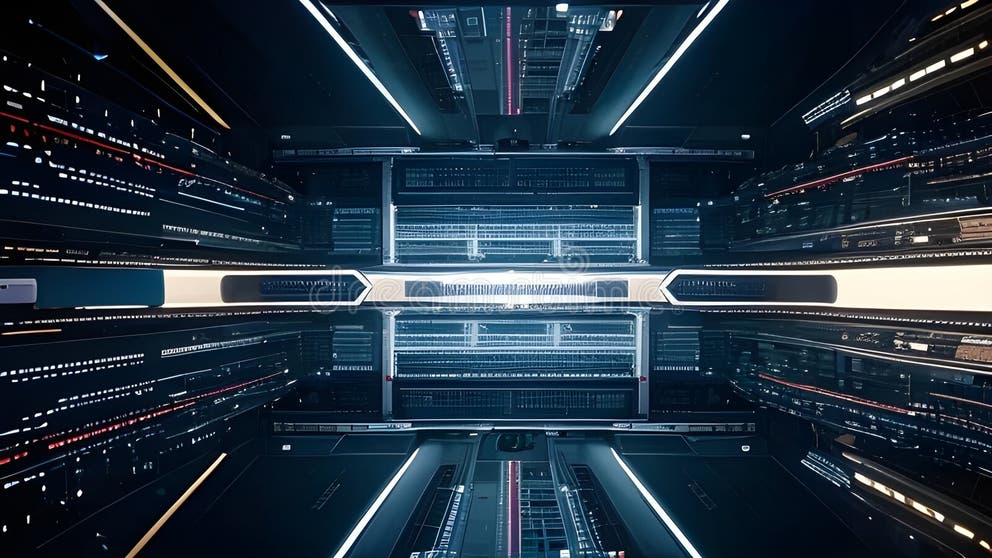 Modern Data Center and Network Infrastructure, Server, Firewall System ...