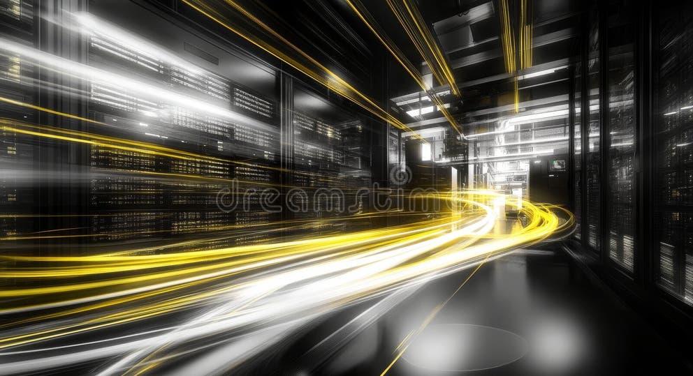 Modern Data Center Server Rack Infrastructure with a Visual ...