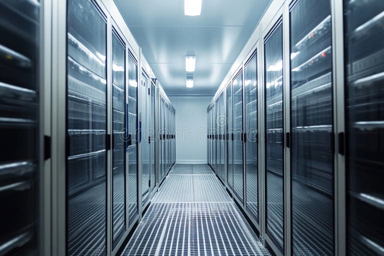 Modern Data Center Server Racks Infrastructure Technology Stock Image ...