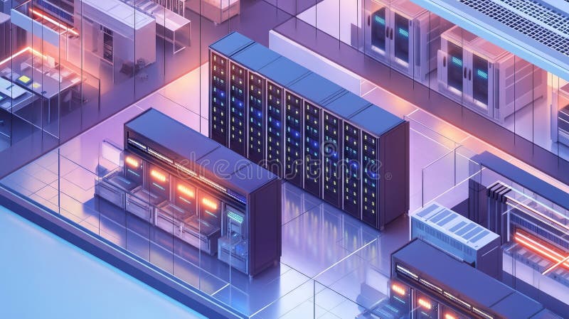 698 Glowing Server Racks Modern Data Center Stock Photos - Free ...