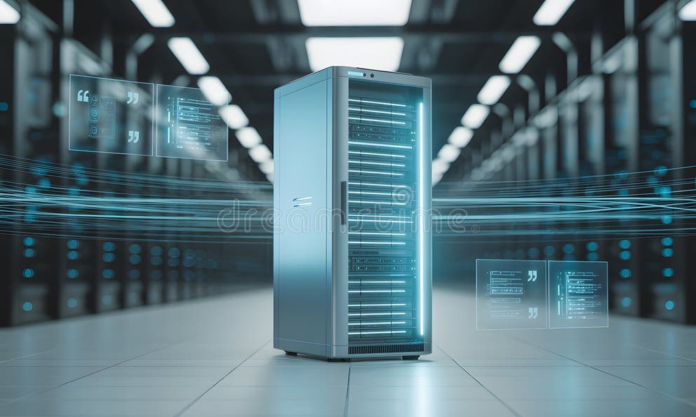 Modern Data Center Server stock illustration. Illustration of ...