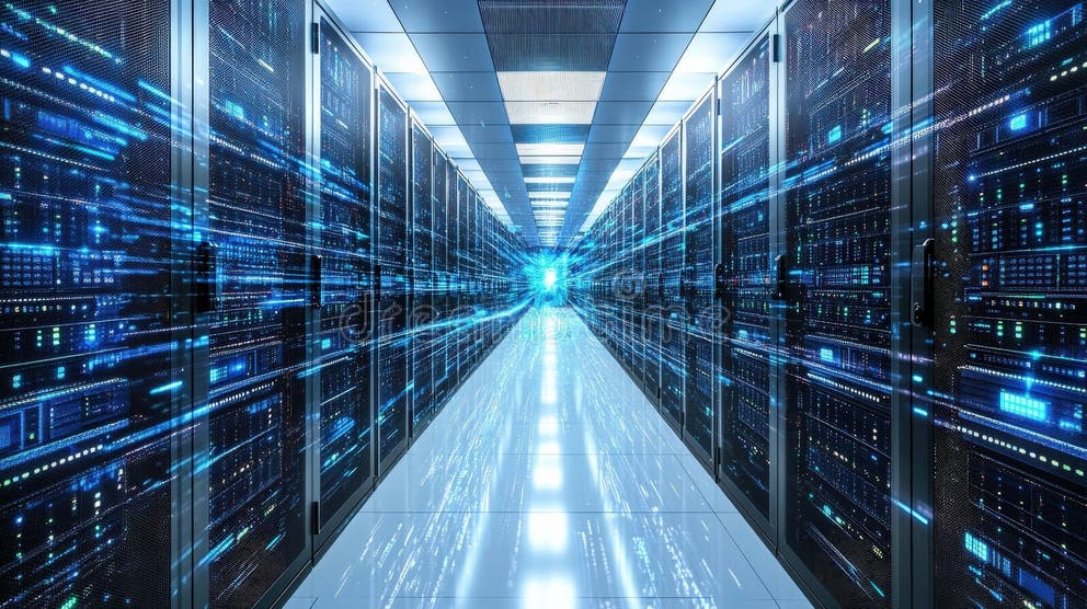 Modern Data Center Technology Infrastructure Stock Illustration ...