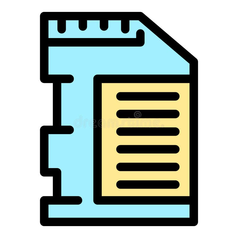 Modern Data Storage Icon Color Outline Vector Stock Vector ...