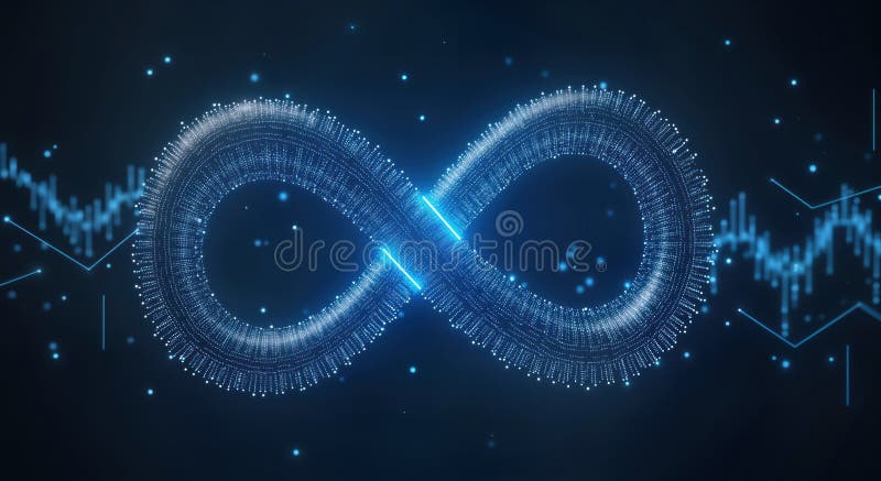 Modern Data Visualization Illustration Infinity Symbol Crafted from ...