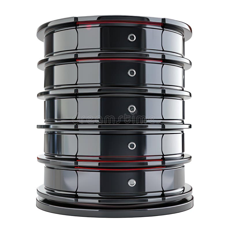 Modern Database and Hard Disk Storage, 3d Render Front View Stock ...