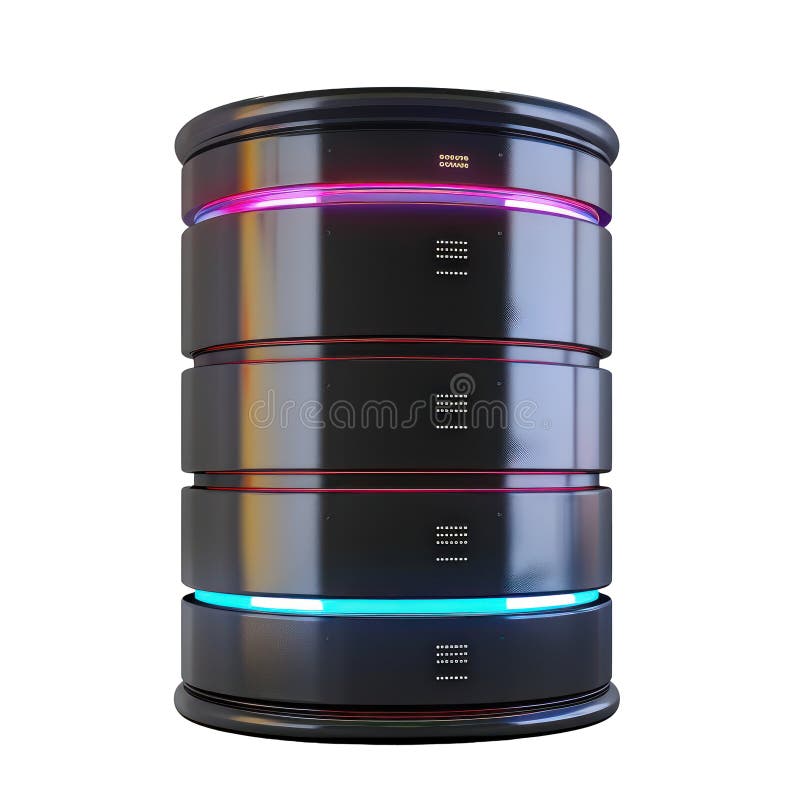 Modern Database and Hard Disk Storage, 3d Render Stock Illustration ...