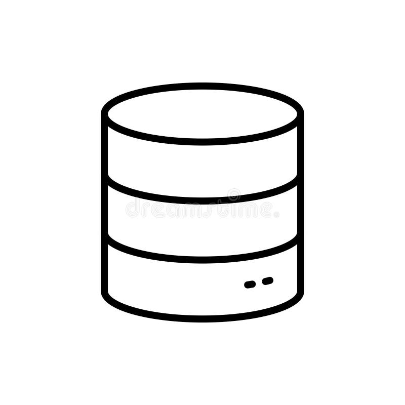 Modern database line icon. stock vector. Illustration of database ...