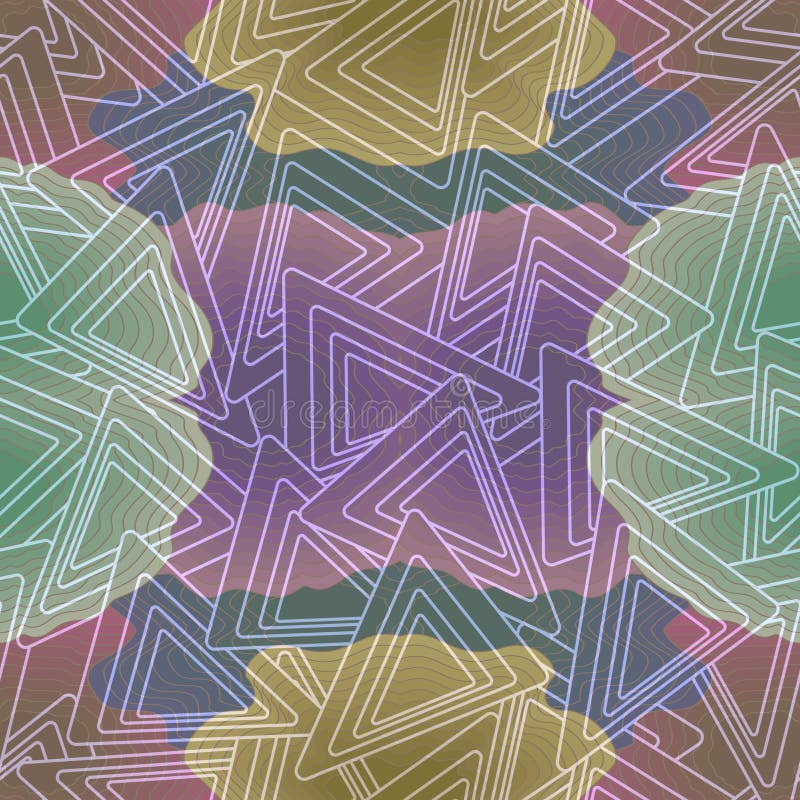 Modern Decorative Abstract Tile with White Triangle Shapes on ...