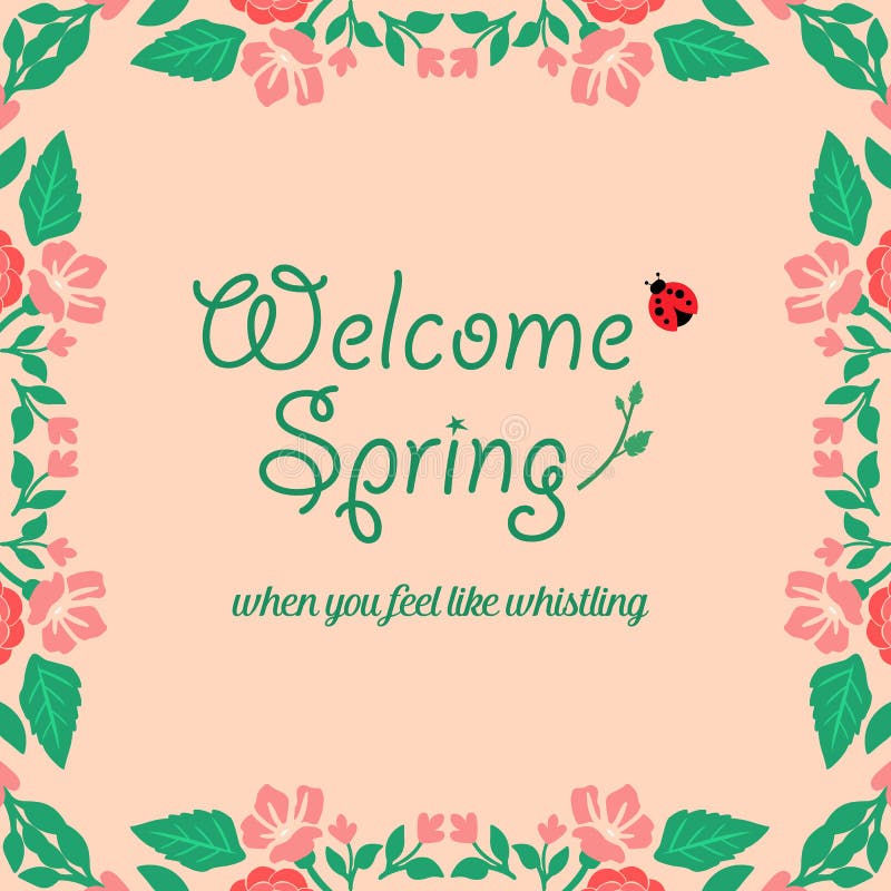 Modern Decorative of Beautiful Leaf and Floral Frame, for Welcome ...