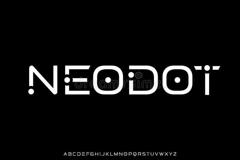 Modern Decorative Digital Dots Style Alphabet Display Font Vector Stock ...