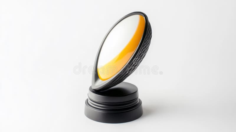 Modern Decorative Object with a Curved Design on White Background Stock ...