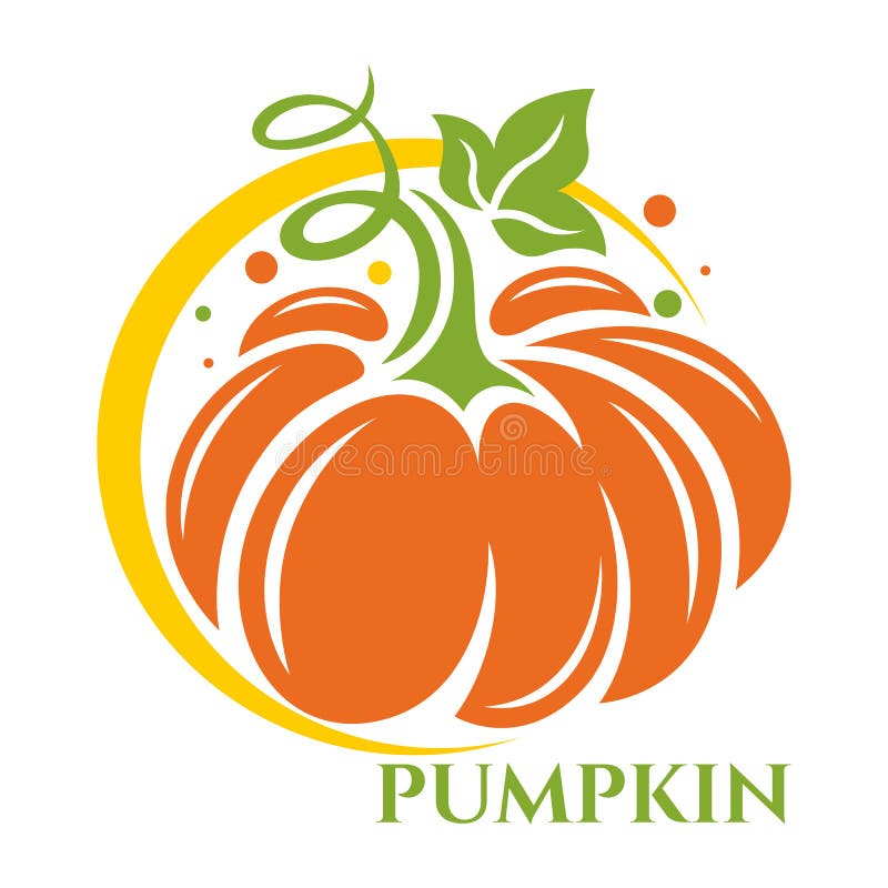 Modern and Delicious Vegetable Pumpkin Logo. Stock Vector ...
