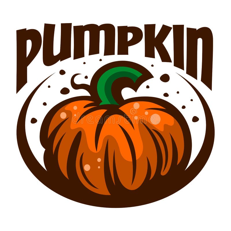 Modern and Delicious Vegetable Pumpkin Logo. Stock Vector ...