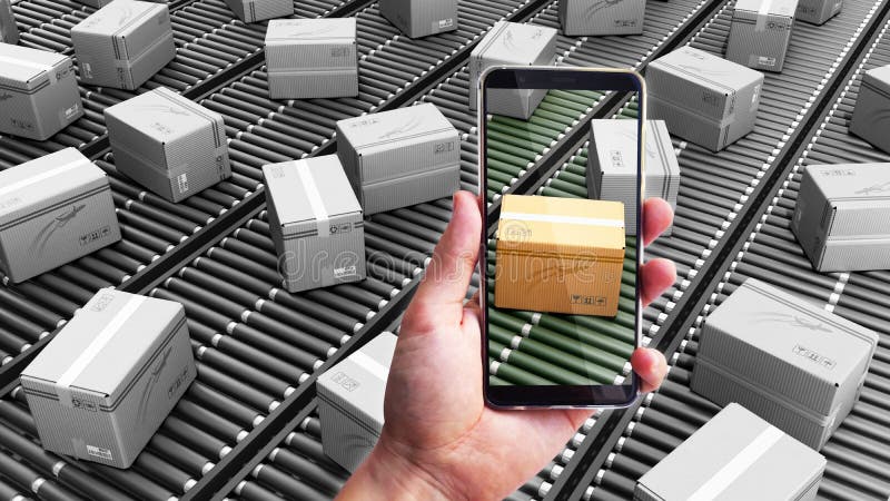 Modern Delivery Search for a Parcel Concept Packages Delivery Pa Stock ...