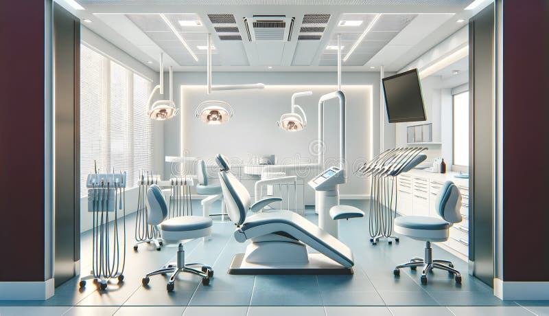 Modern Dental Clinic Interior Design. Generative AI Illustration Stock ...