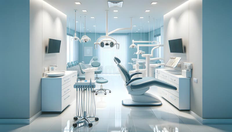 Modern Dental Clinic Interior Design. Generative AI Illustration Stock ...