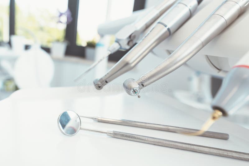 Modern Dental Drills in the Dentist S Office Stock Photo - Image of ...