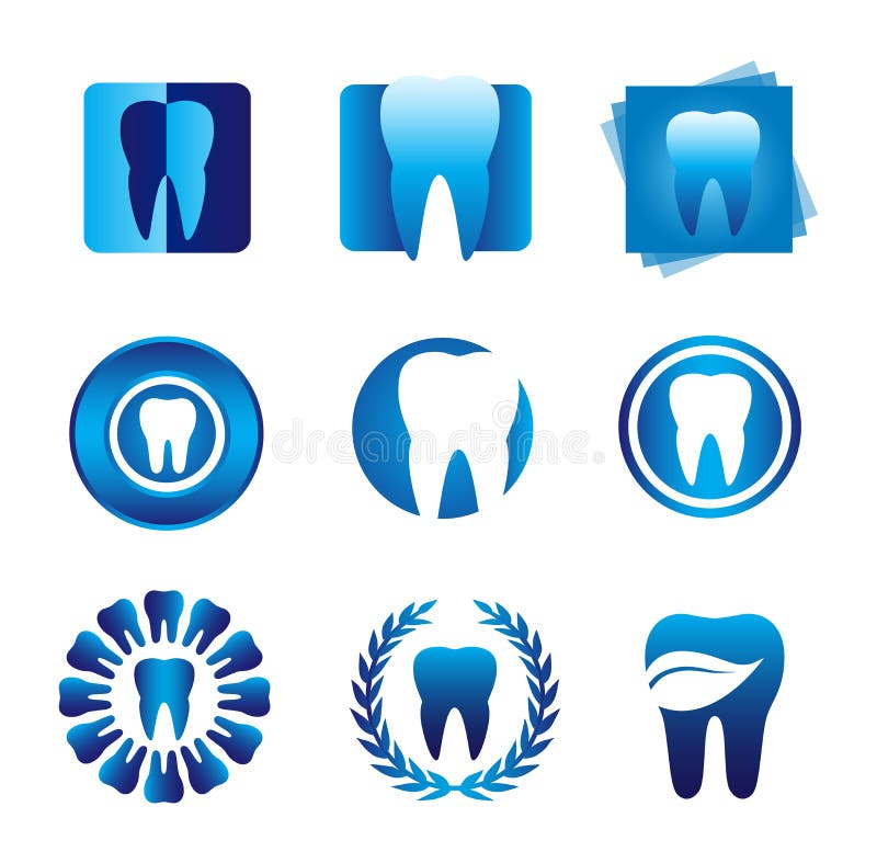 Modern Dental Logos stock vector. Illustration of company - 15692674